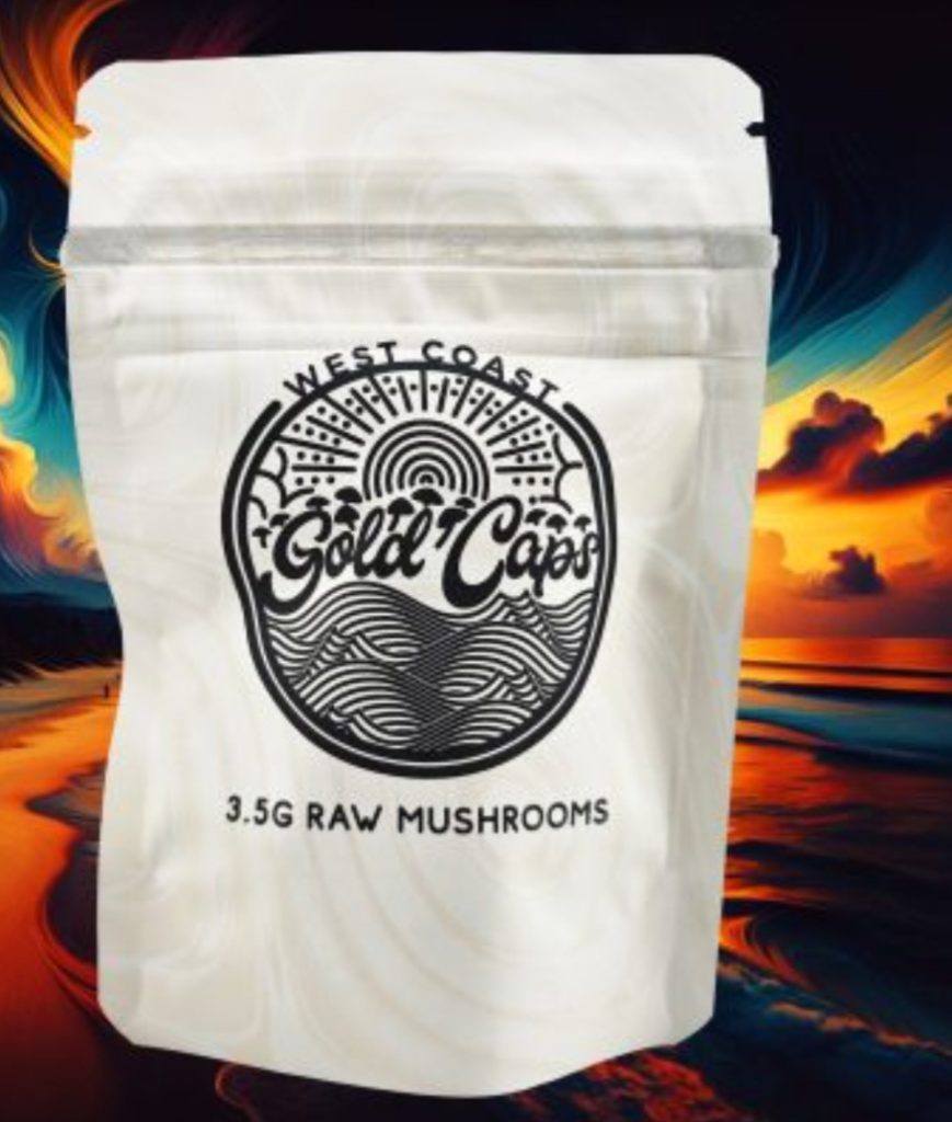 Gold Caps Raw Mushrooms Shakti 3.5 grams 1 pack - The Premez